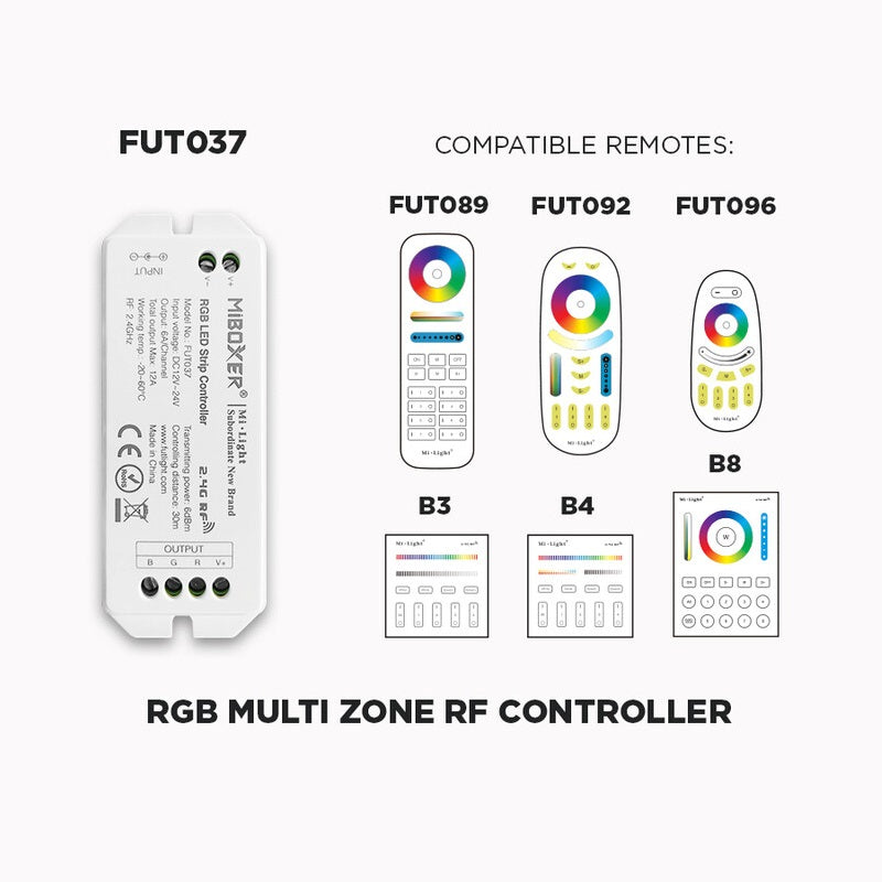 FUT037 RGB Strip Controller (2.4G) – DeLight LED