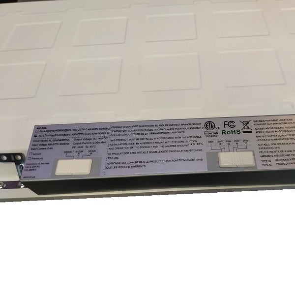 AL-LT-0606-36W 2ft x 2ft CCT Adjustable, 0-10V Dimming LED Panel ...